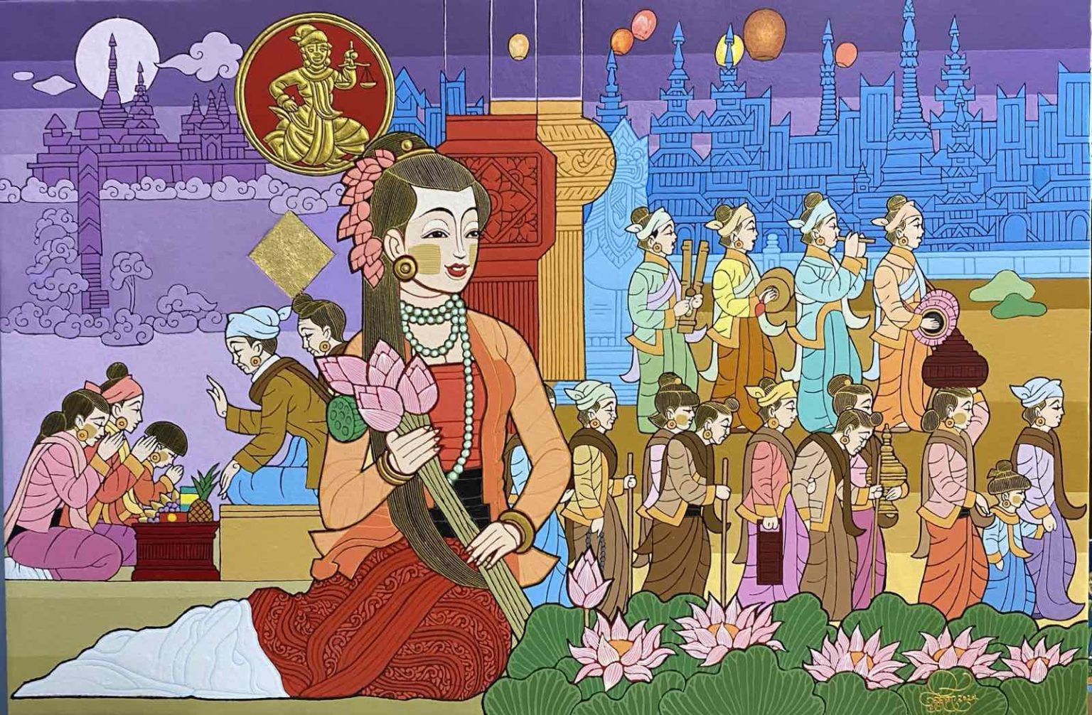 Full Moon Day of Thadingyut 🔴 | The Royal Gallery (TRG) - Art gallery ...