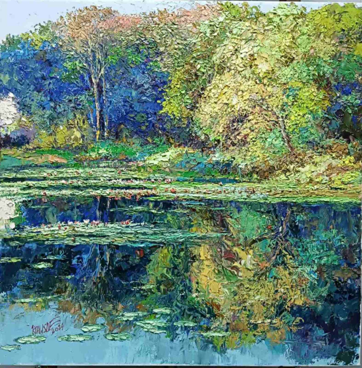 Lotuses Bloom on Serene Water 🔴 | The Royal Gallery (TRG) - Art gallery in Yangon, Myanmar